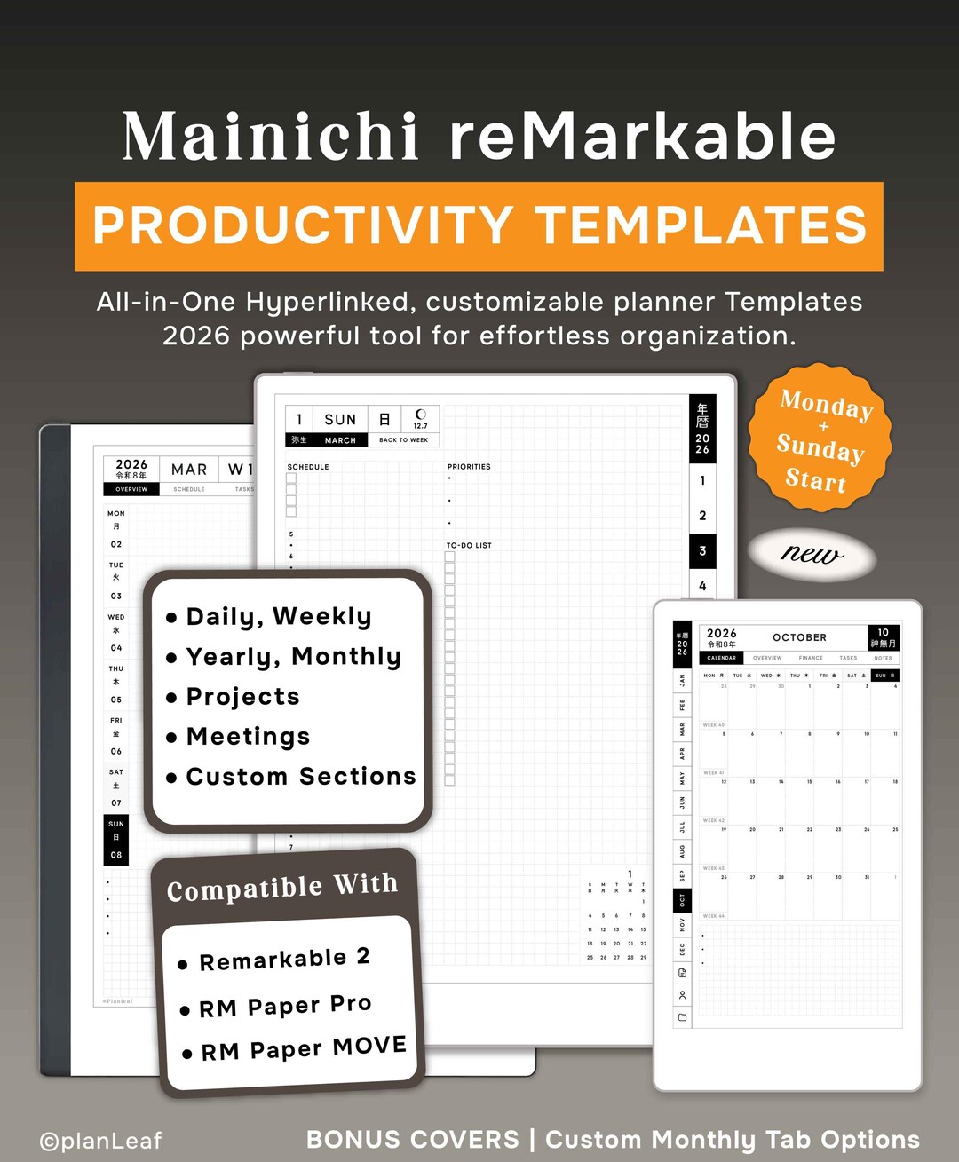 Remarkable Paper Pro Templates, 2026 Remarkable 2 & Paper Pro MOVE ...
