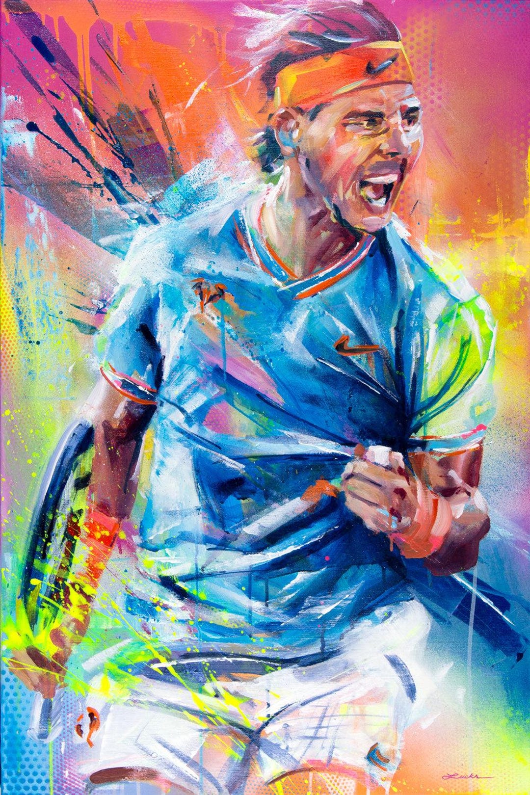 Rafael Nadal, Fine Art Print, Wall Art, Framed Poster, Stretched Canvas ...