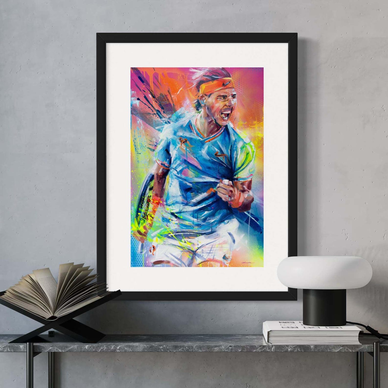 Rafael Nadal, Fine Art Print, Wall Art, Framed Poster, Stretched Canvas ...