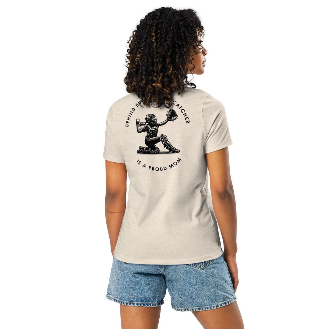 Softball Mom's Essential: Catcher Mom Relaxed Tee - Cozy - Etsy