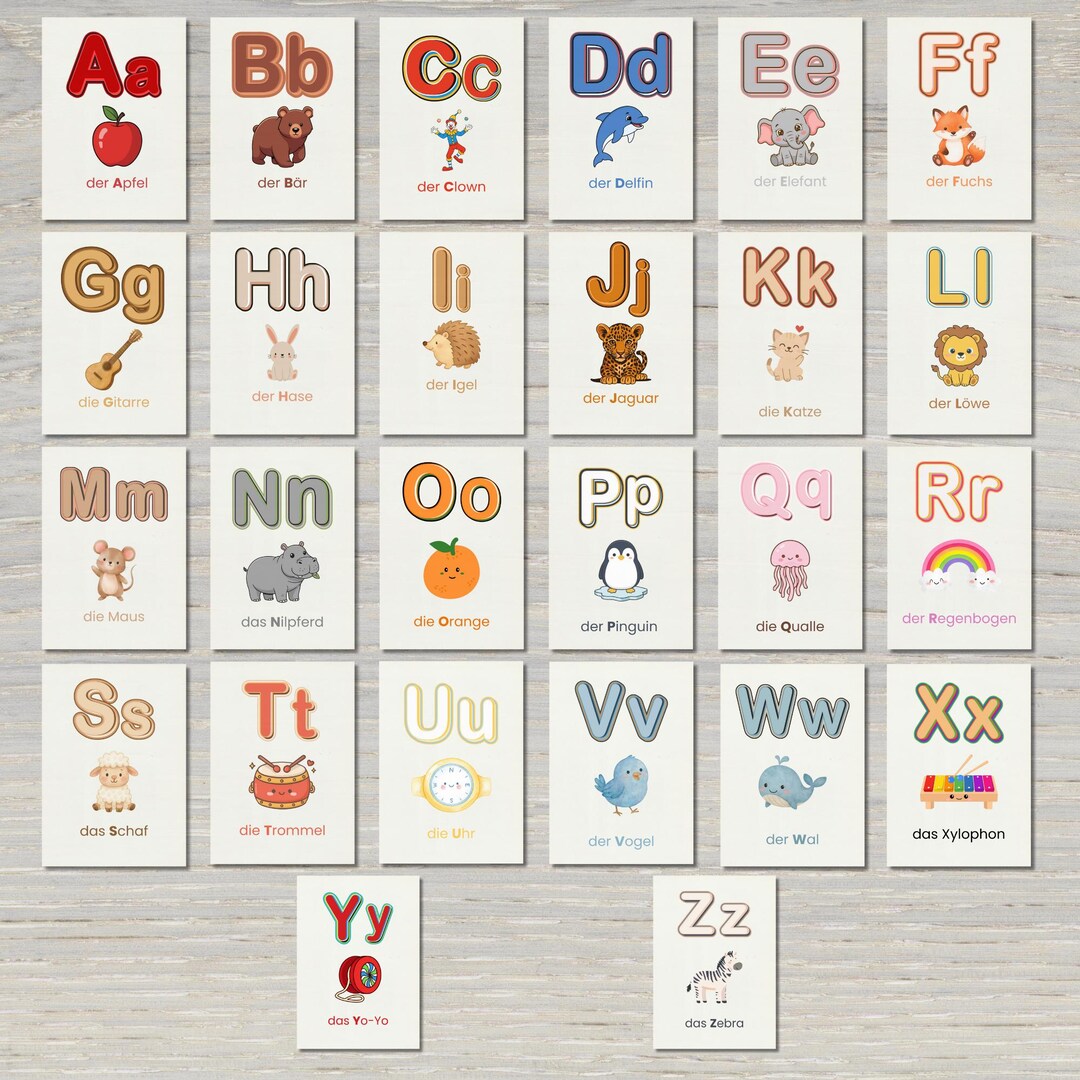 ABC Flashcards for Children PDF – Learn Letters A–Z, A6 & A7 ...