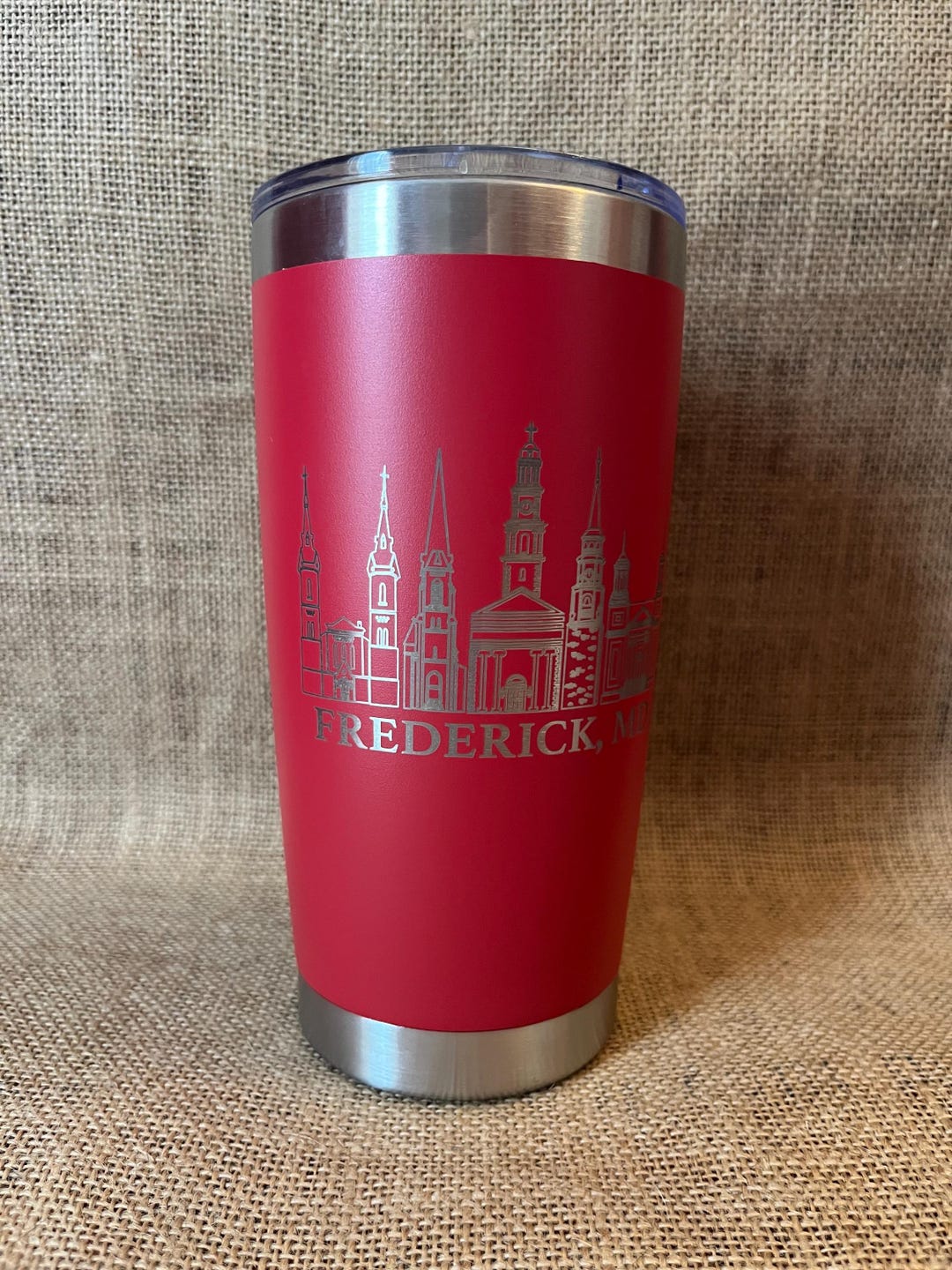 Engraved, Red Coffee/drink Tumbler, Frederick, Maryland or Variable ...