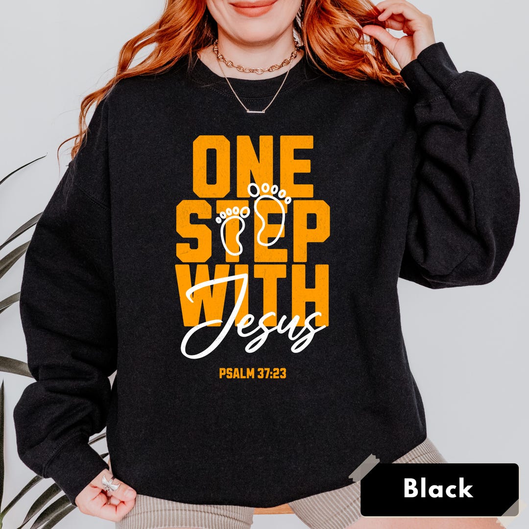 One Step With Jesus Psalm 37:23 Christian Bible Verse Religious ...
