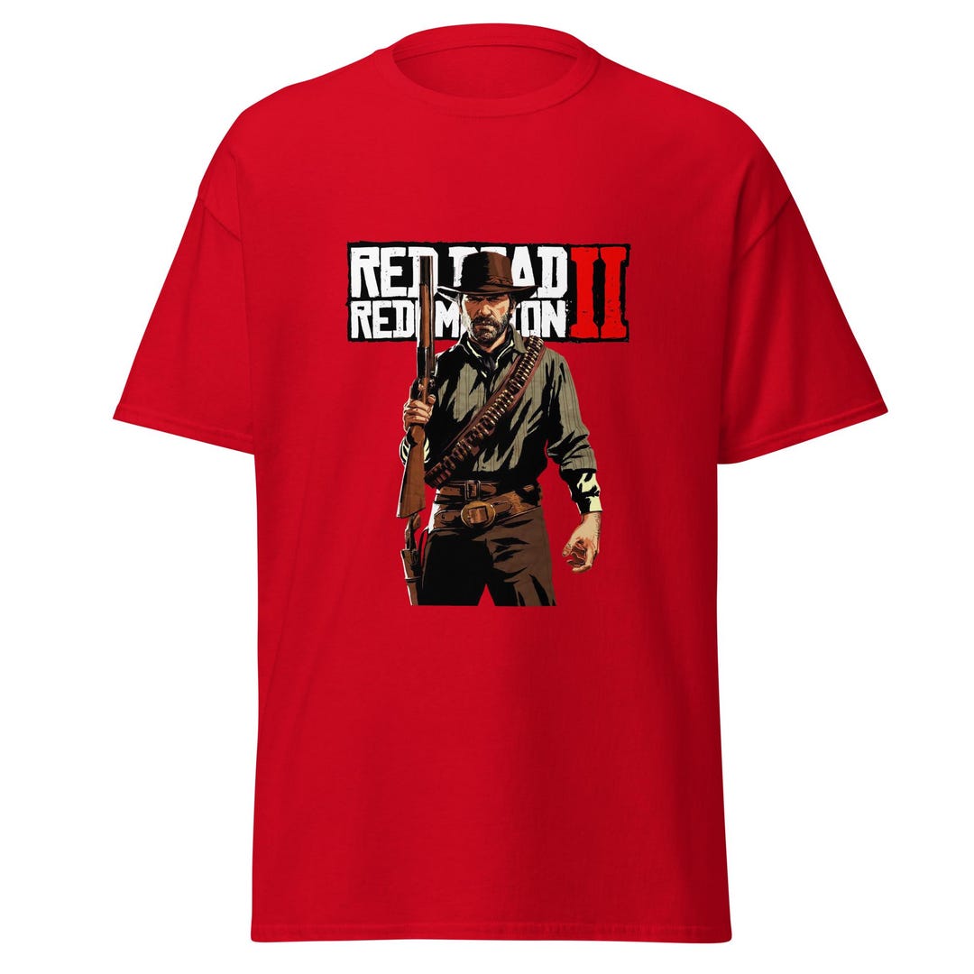 Red Dead Redemption 2 T-shirt – Arthur Morgan Cowboy Outlaw Graphic Tee ...