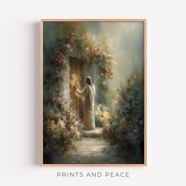 Jesus Knocking Door - Etsy