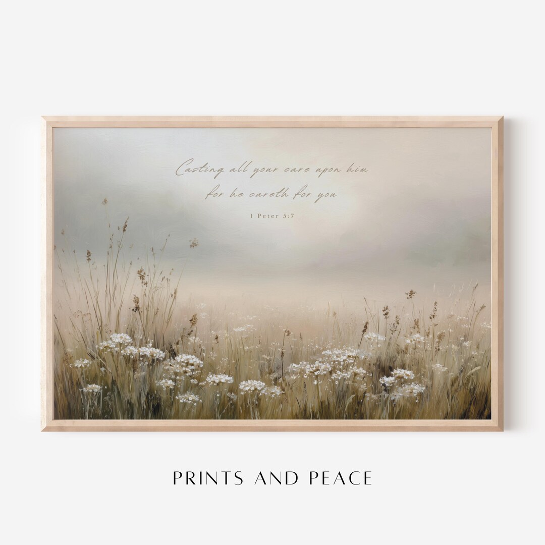 Casting All Your Cares Upon Him - Fine Art Scripture Wall Art, 1 Peter ...