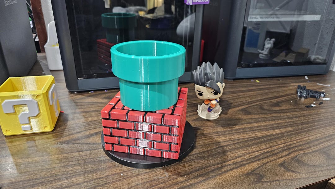Super Mario Inspired Planter - Gamer Desk Decor, Succulent Pot - Etsy