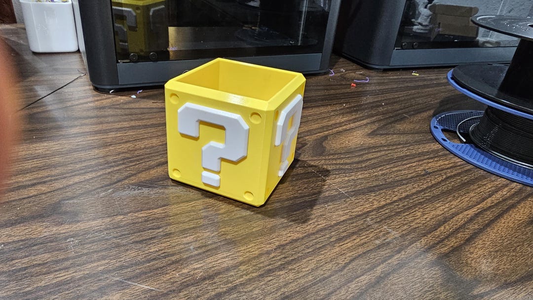 Super Mario Question Block Planter | 3D Printed Mario Pipe Planter ...