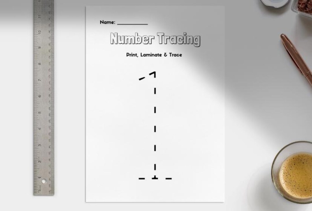 Tracing Numbers Activity Book - Etsy