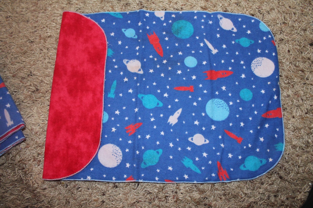Space Rocket Burp Cloth With Planets Stars - Etsy