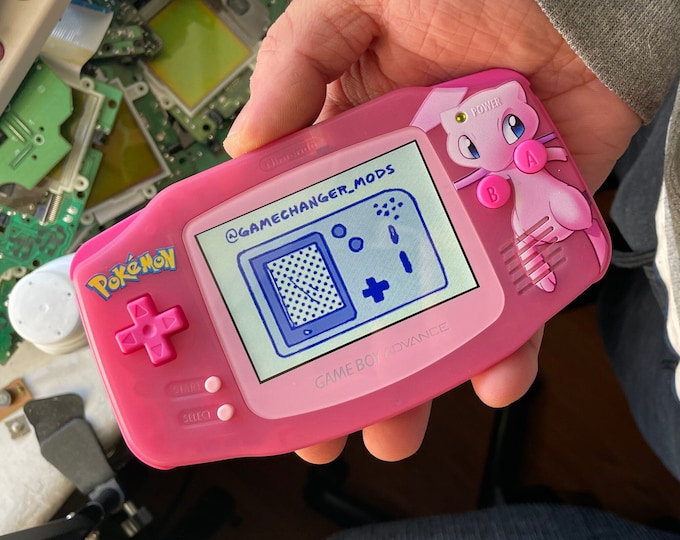 Custom MEW IPS Modded Gameboy Advance Backlight With New Buttons, Shell ...