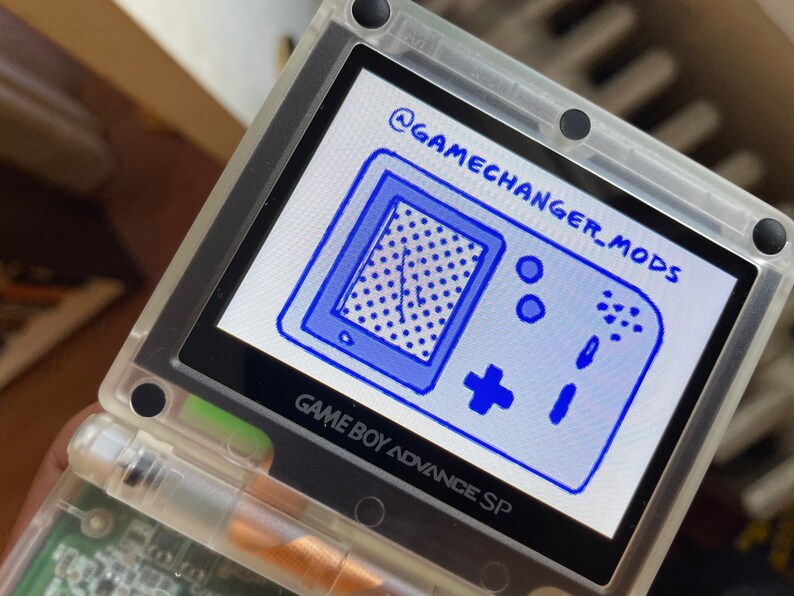 Custom GBASP IPS Modded Gameboy Advance SP Backlit Screen | Etsy