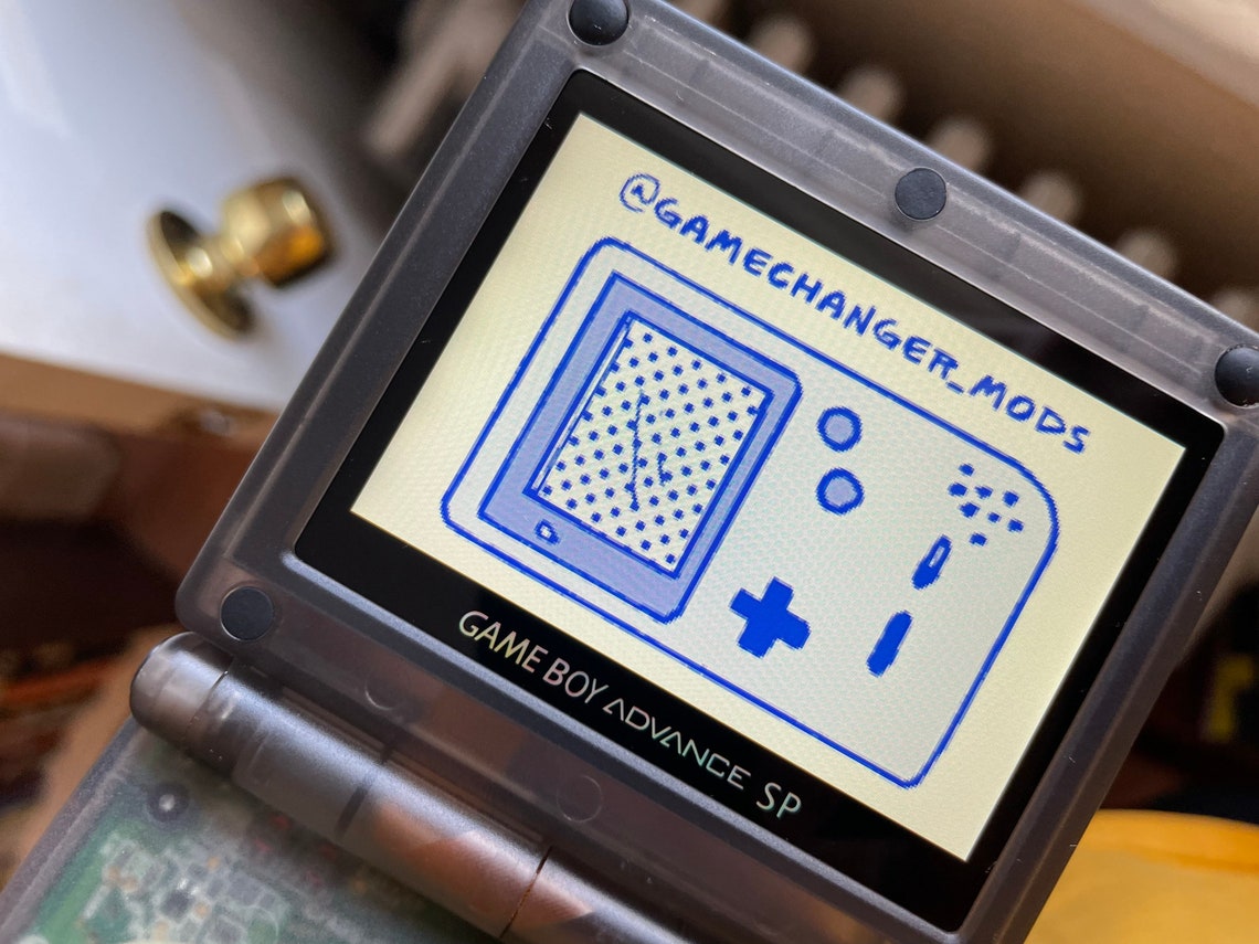 Custom GBASP IPS Modded Gameboy Advance SP Backlit Screen - Etsy