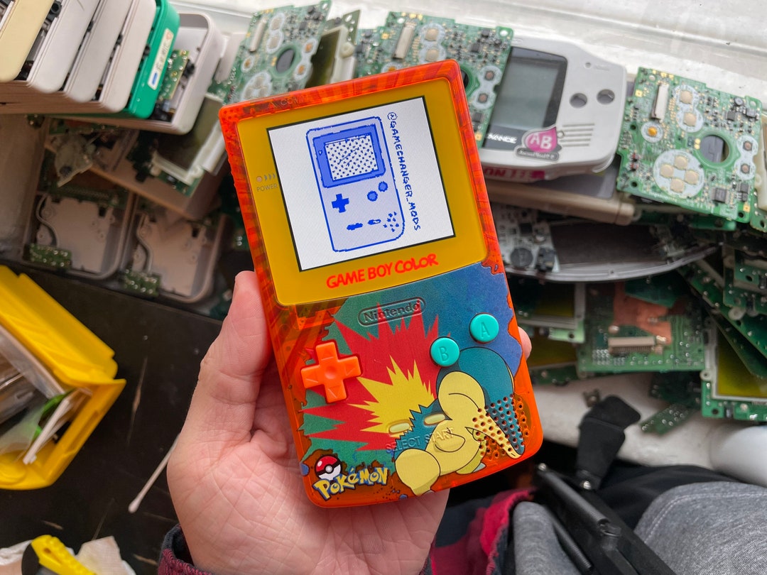 Custom BACKLIT Nintendo Gameboy Color Cyndaquil and Free Game! With New ...