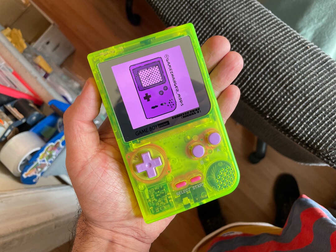 Game Boy Pocket IPS LCD Backlight Modded! 36 Different Color Screen ...