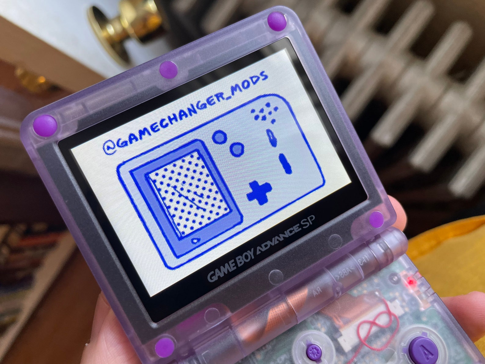 Custom GBASP IPS Modded Gameboy Advance SP - Backlit Screen With New ...