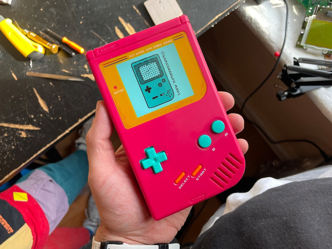 Custom IPS Fullsize BACKLIT Nintendo Gameboy DMG and Free Game With New ...