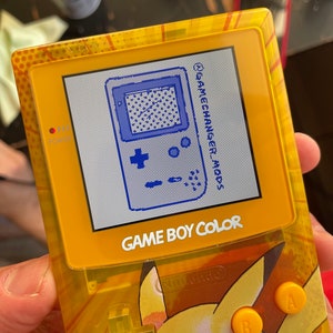 Custom BACKLIT Nintendo Gameboy Color PIKACHU and Free Game! With New ...