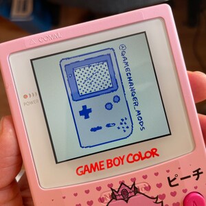 Custom BACKLIT Nintendo Gameboy Color Princess PEACH and Free Game With ...