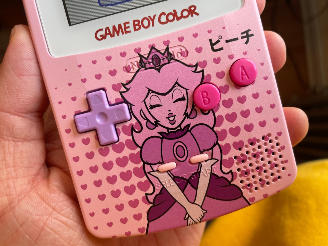 Custom BACKLIT Nintendo Gameboy Color Princess PEACH and Free - Etsy