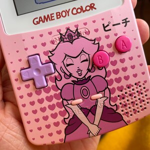 Custom BACKLIT Nintendo Gameboy Color Princess PEACH and Free Game With ...