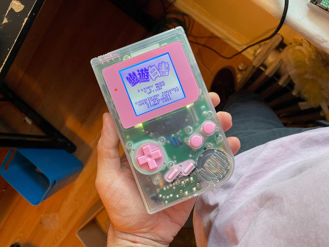 Custom Backlit Gameboy DMG, Modded Bivert Nintendo Game Boy With Glass ...