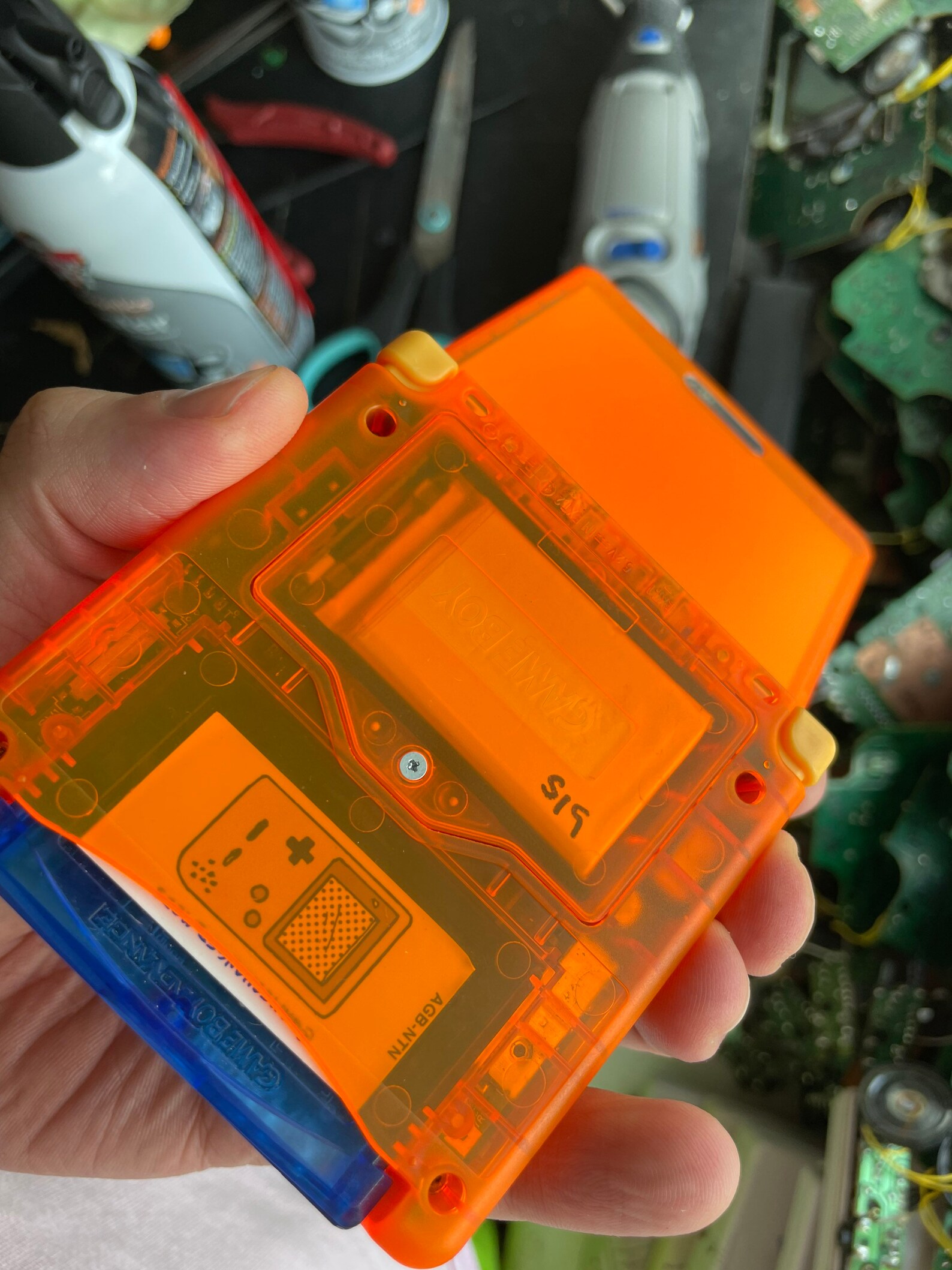 Custom GBASP IPS Modded Gameboy Advance SP Backlit Screen - Etsy