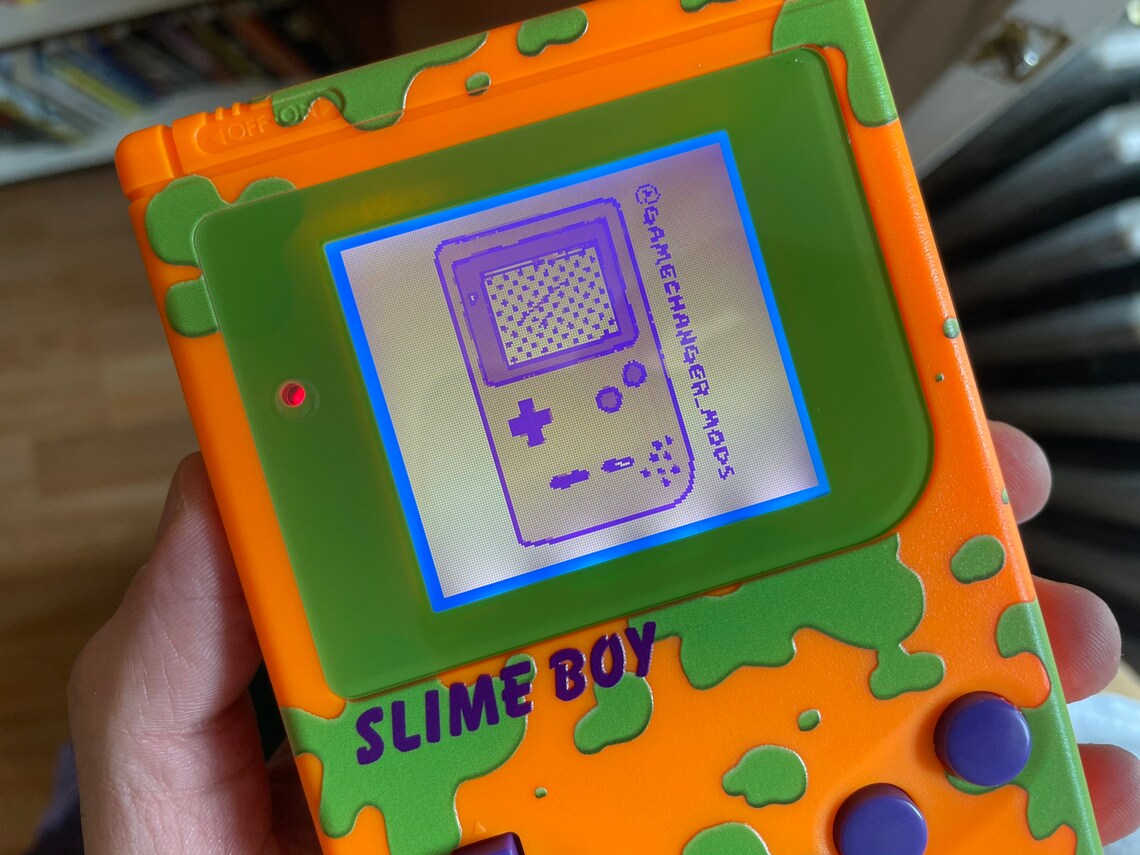 Custom Backlit Gameboy DMG SLIME Modded Bivert Nintendo Game | Etsy