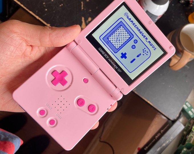 Custom GBASP IPS Modded Gameboy Advance SP - Backlit Screen With New ...