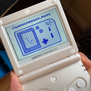 Custom GBASP IPS Modded Gameboy Advance SP - Backlit Screen With New ...