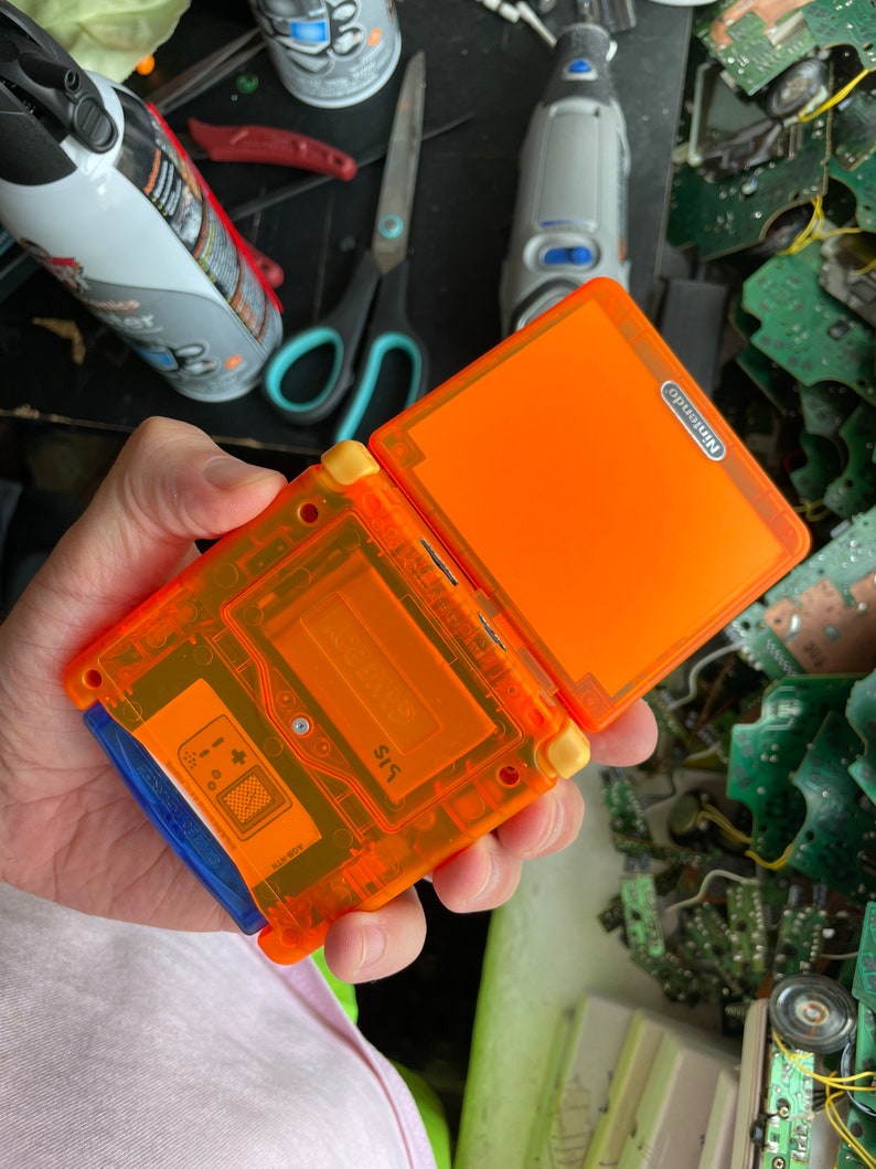 Custom GBASP IPS Modded Gameboy Advance SP Backlit Screen - Etsy