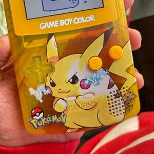 Custom BACKLIT Nintendo Gameboy Color PIKACHU and Free Game! With New ...