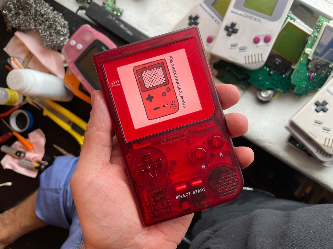 Game Boy Pocket IPS LCD Backlight Modded 36 Different Color Screen ...