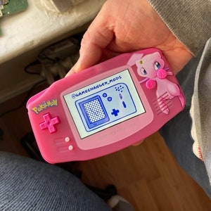 Custom MEW IPS Modded Gameboy Advance Backlight With New Buttons, Shell ...