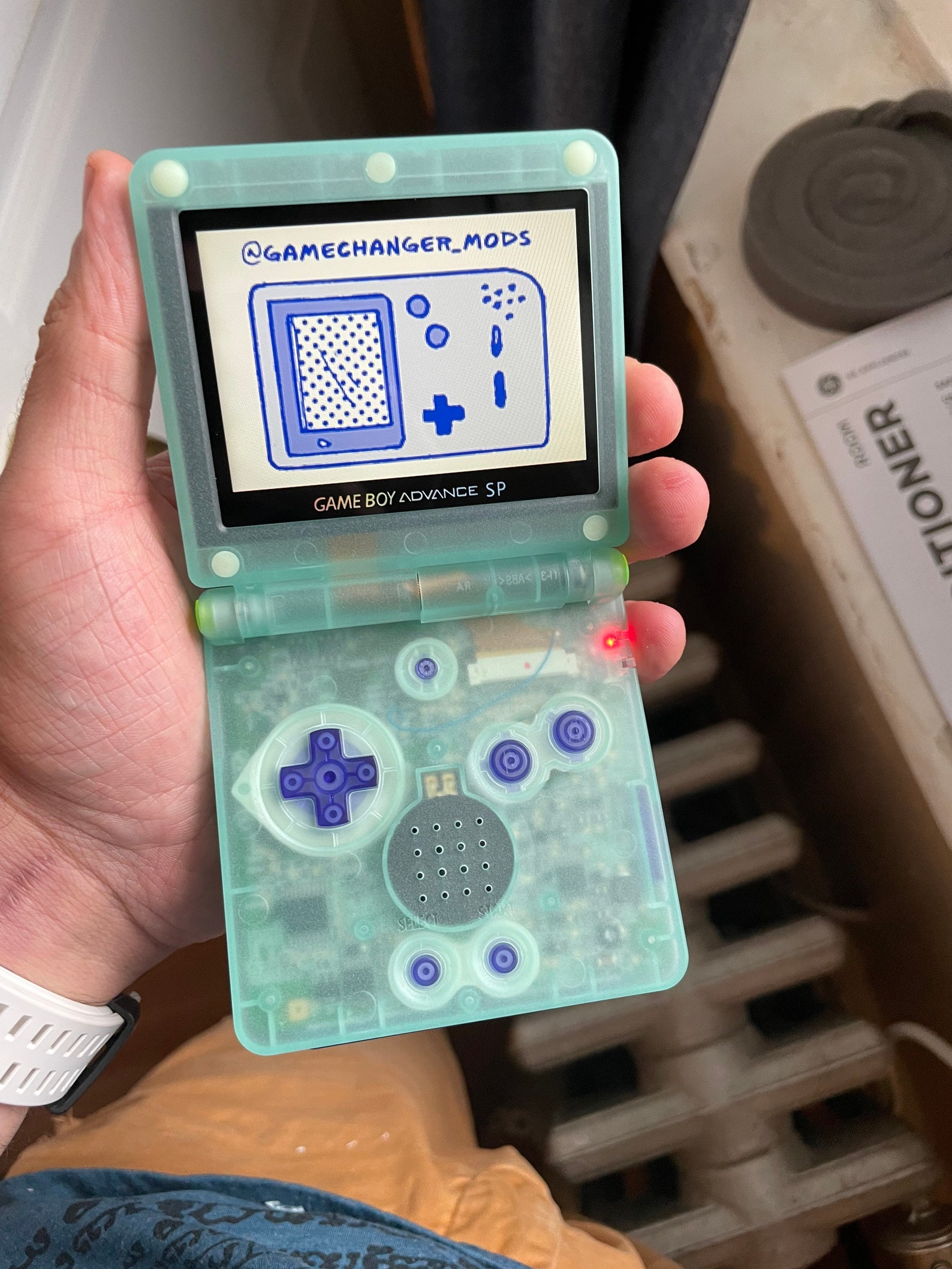 Custom GBASP IPS Modded Gameboy Advance SP Backlit Screen - Etsy