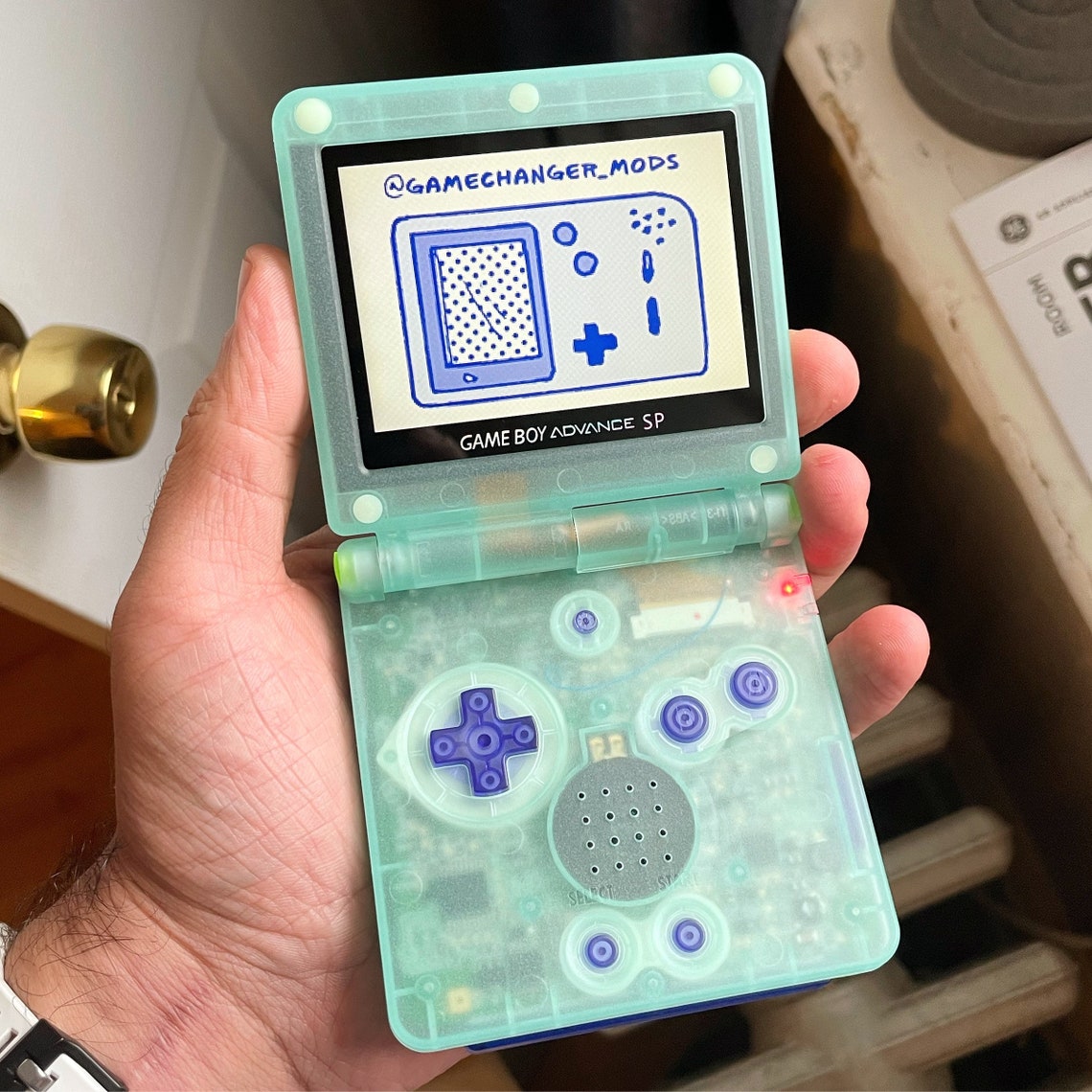 Custom GBASP IPS Modded Gameboy Advance SP Backlit Screen - Etsy