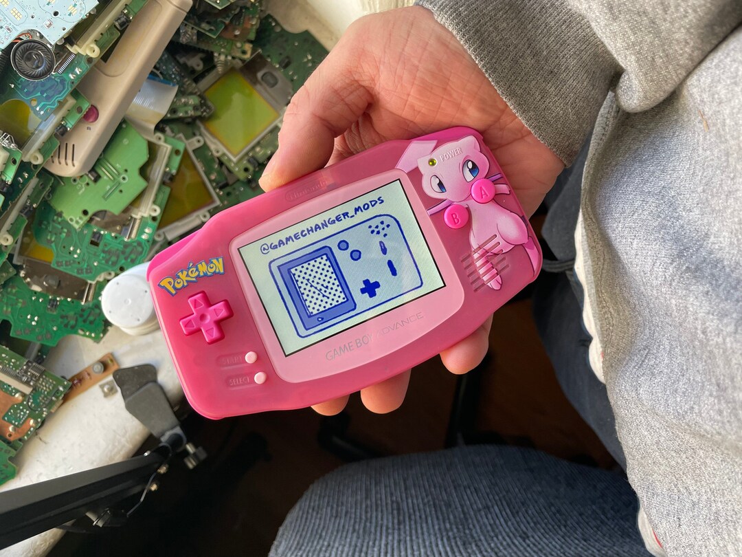 Custom MEW IPS Modded Gameboy Advance Backlight With New Buttons, Shell ...