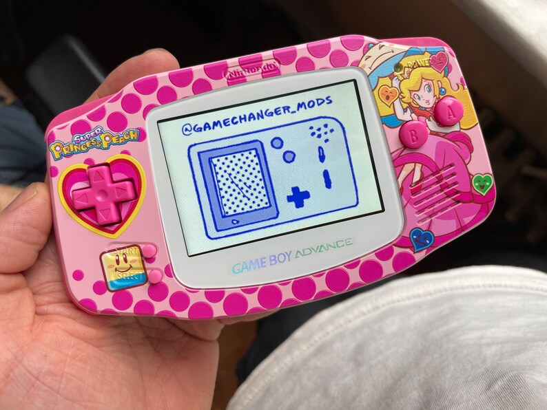 Custom PEACH IPS Modded Gameboy Advance Backlight With New - Etsy