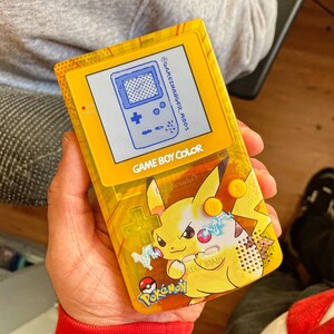 Custom BACKLIT Nintendo Gameboy Color PIKACHU and Free Game! With New ...