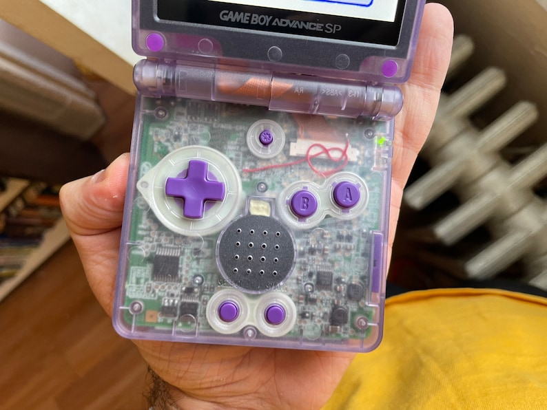 Custom GBASP IPS Modded Gameboy Advance SP - Backlit Screen With New ...