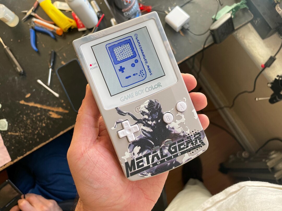 Custom BACKLIT Nintendo Gameboy Color Metal Gear Solid and Free Game ...