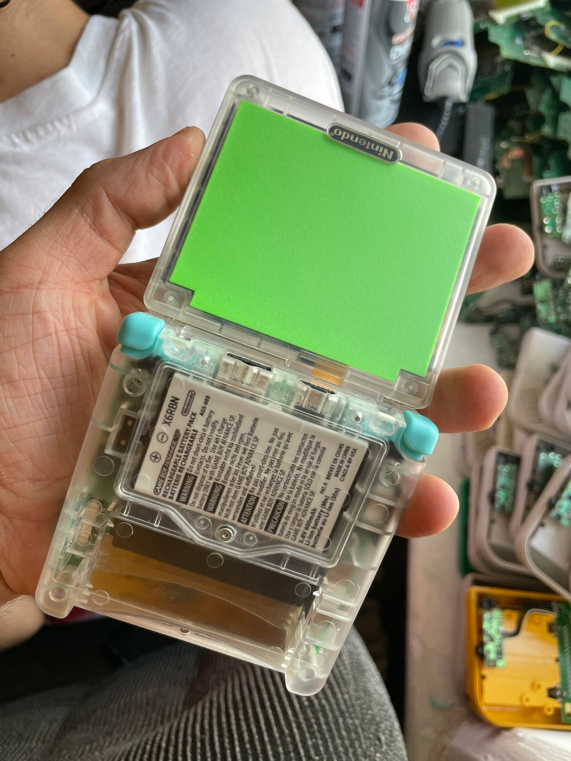 Custom GBASP IPS Modded Gameboy Advance SP Backlit Screen | Etsy