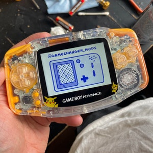 Custom Modded Gameboy Advance PIKACHU IPS Backlight With New Buttons ...