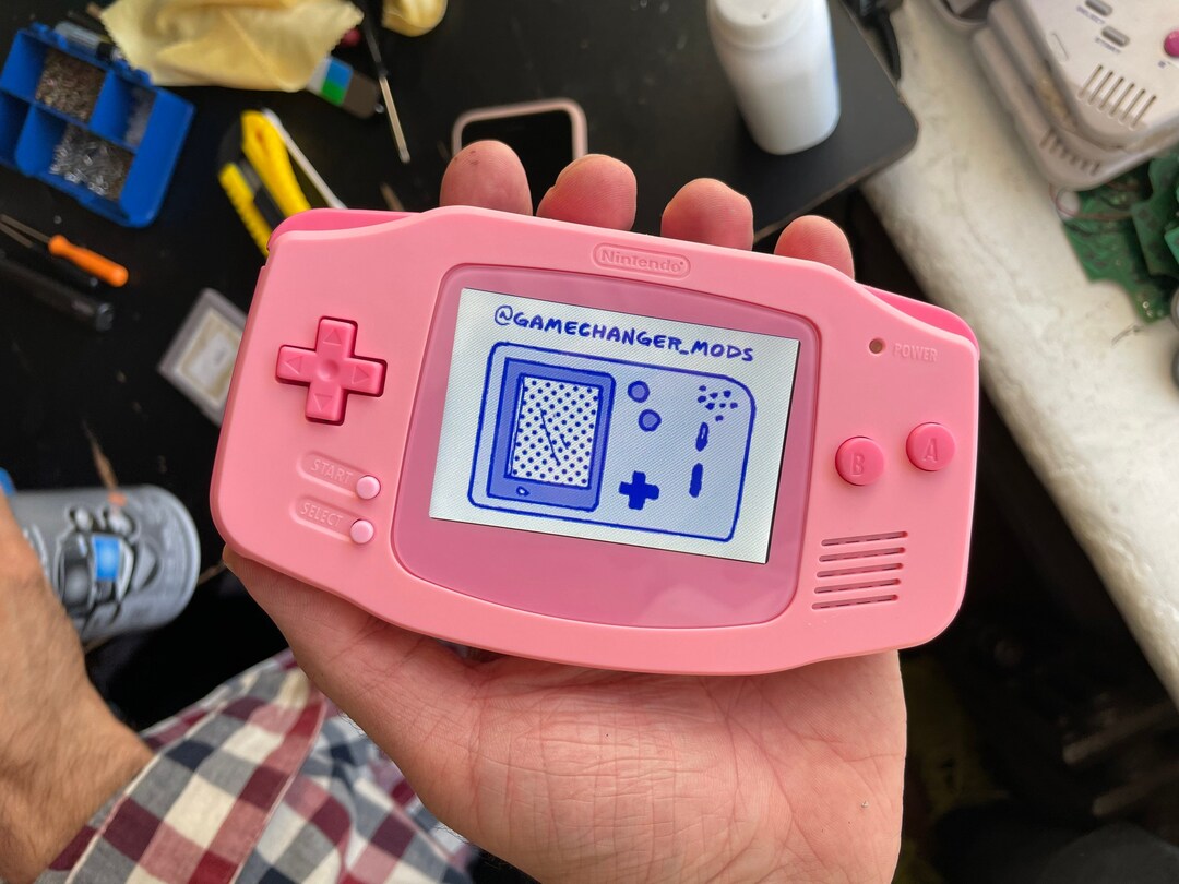 Custom Modded Gameboy Advance IPS Backlight With New Buttons, Shell ...