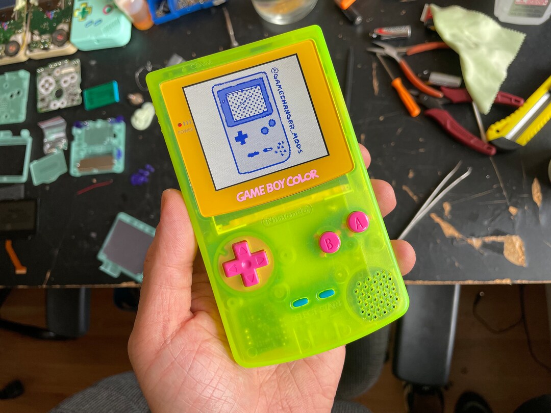 Custom Q5 IPS LED Logo Xl BACKLIT Funnyplaying Nintendo Gameboy Color ...