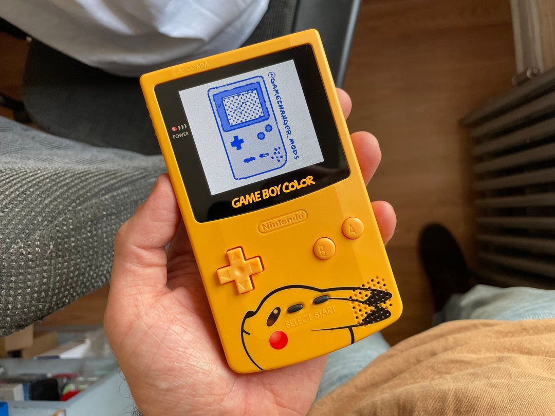 Custom BACKLIT Nintendo Gameboy Color PIKACHU and Free Game With New ...