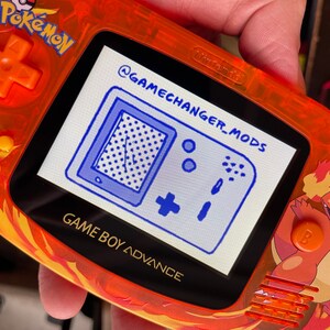 Custom Charmander IPS Modded Gameboy Advance Backlight With New Buttons ...