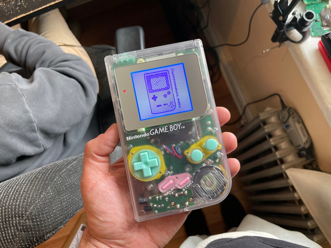 Custom Backlit Gameboy DMG, Modded Bivert Nintendo Game Boy With Glass ...