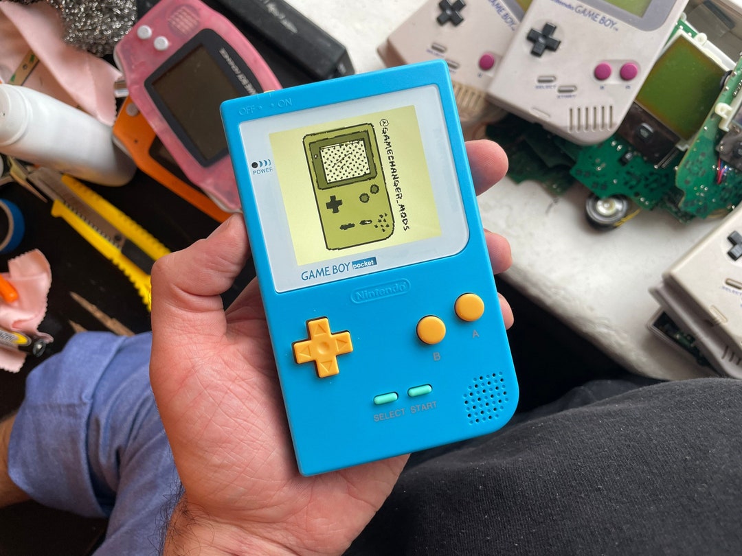 Game Boy Pocket IPS LCD Backlight Modded 36 Different Color Screen ...