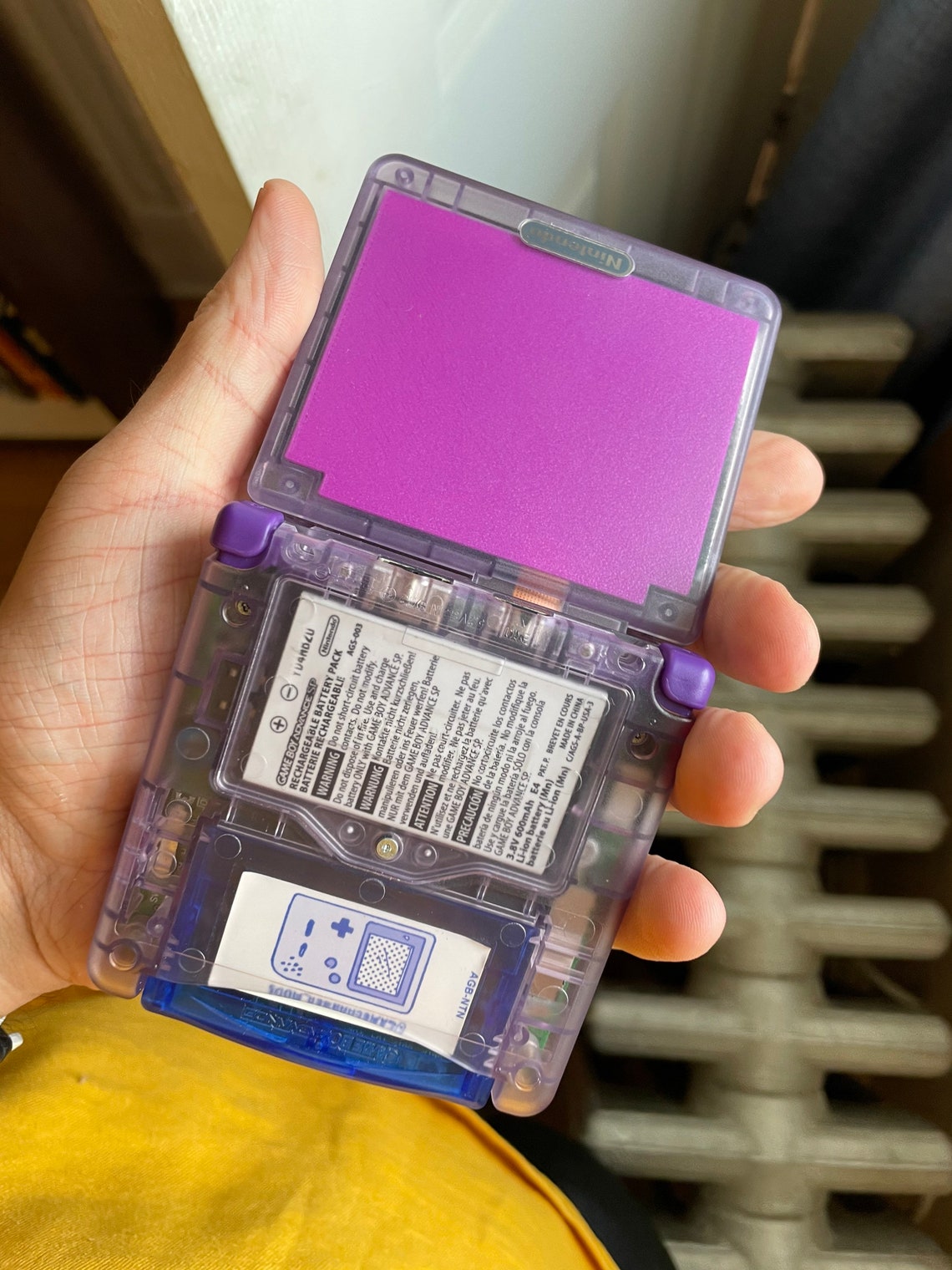 Custom GBASP IPS Modded Gameboy Advance SP - Backlit Screen With New ...